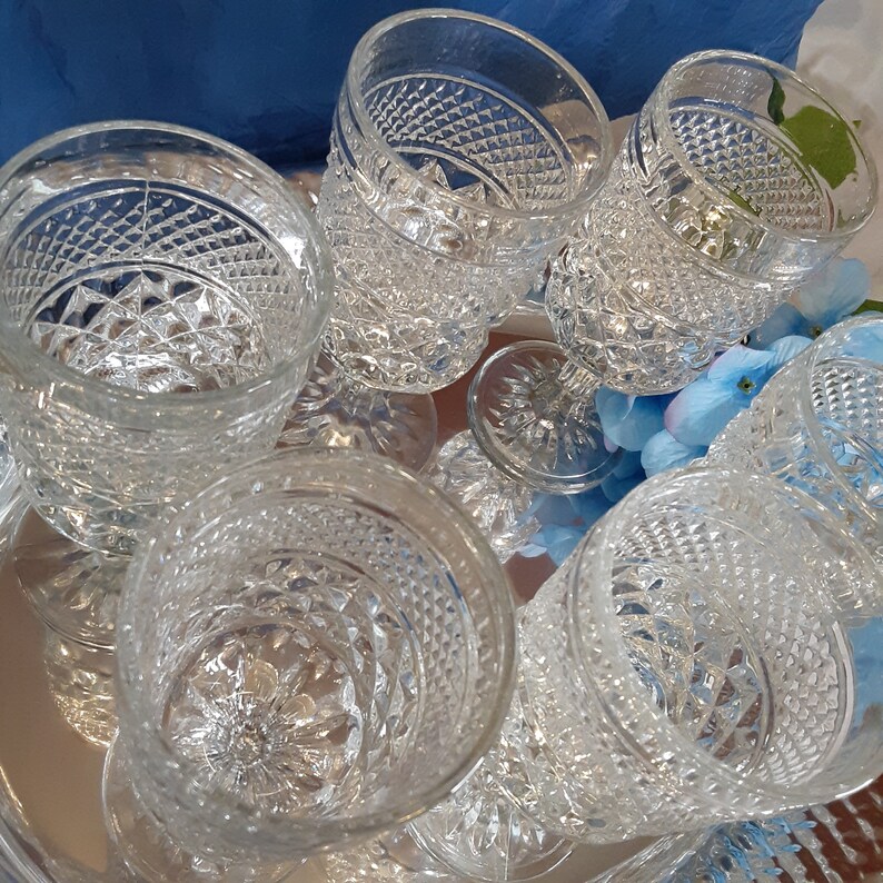 Vintage Anchor Hocking Wexford Red Wine Water Goblets - Etsy