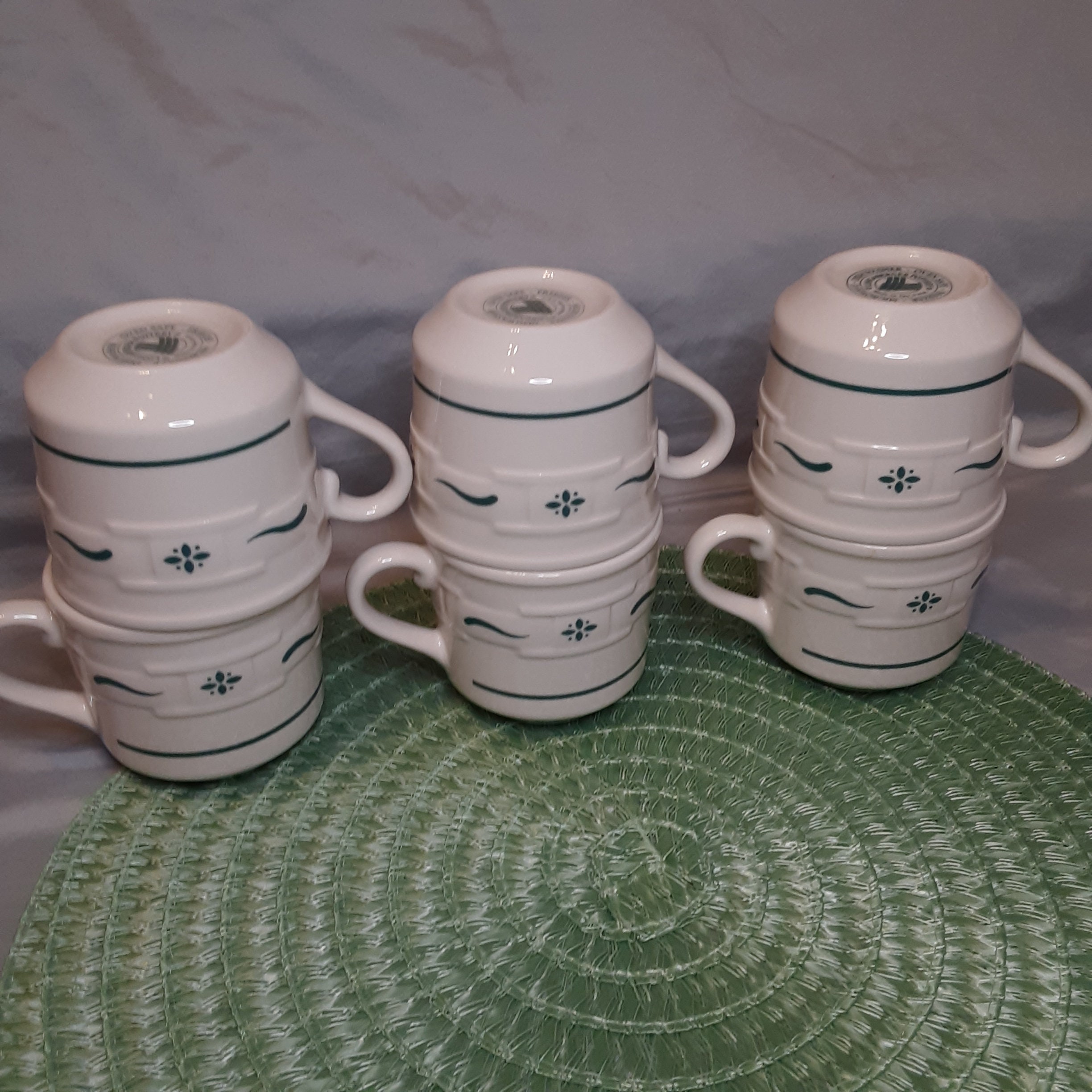 Vintage Longaberger Woven Traditions Green Pottery-set of - Etsy