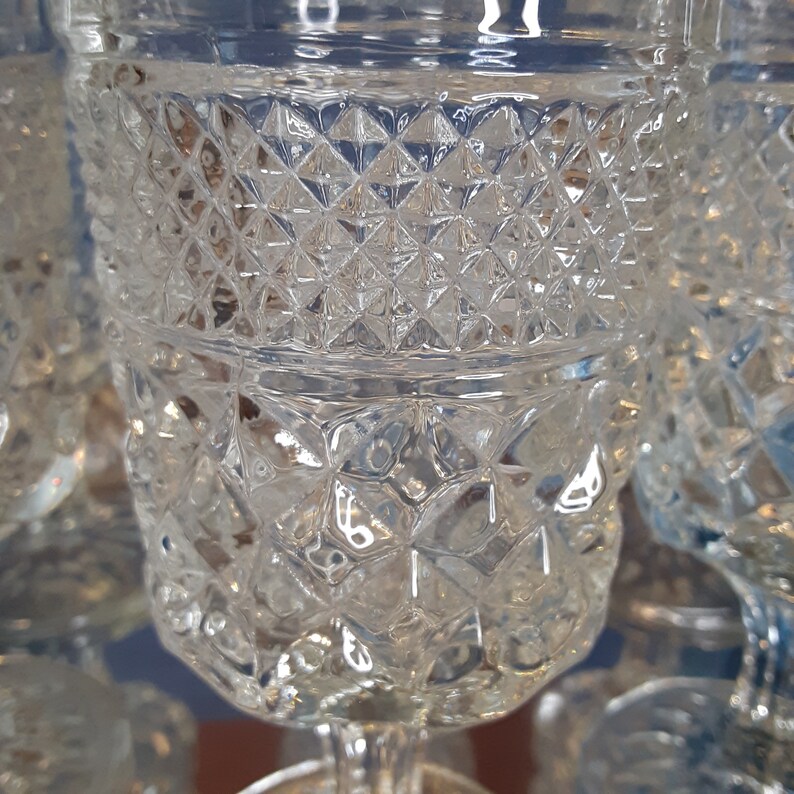 Vintage Anchor Hocking Wexford Red Wine Water Goblets - Etsy