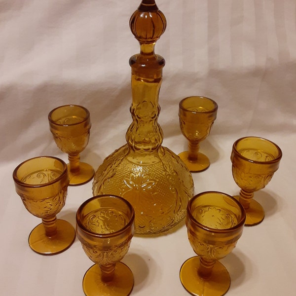 Amber Tiara Glassware - Etsy