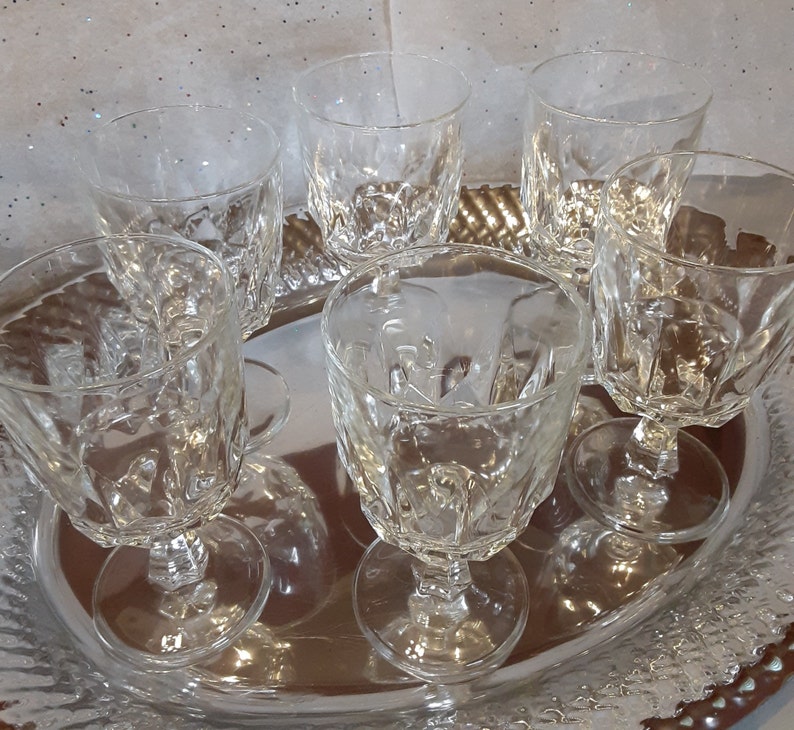 Arcoroc France Crystal Cut Wine Glasses-artic Wine Water - Etsy