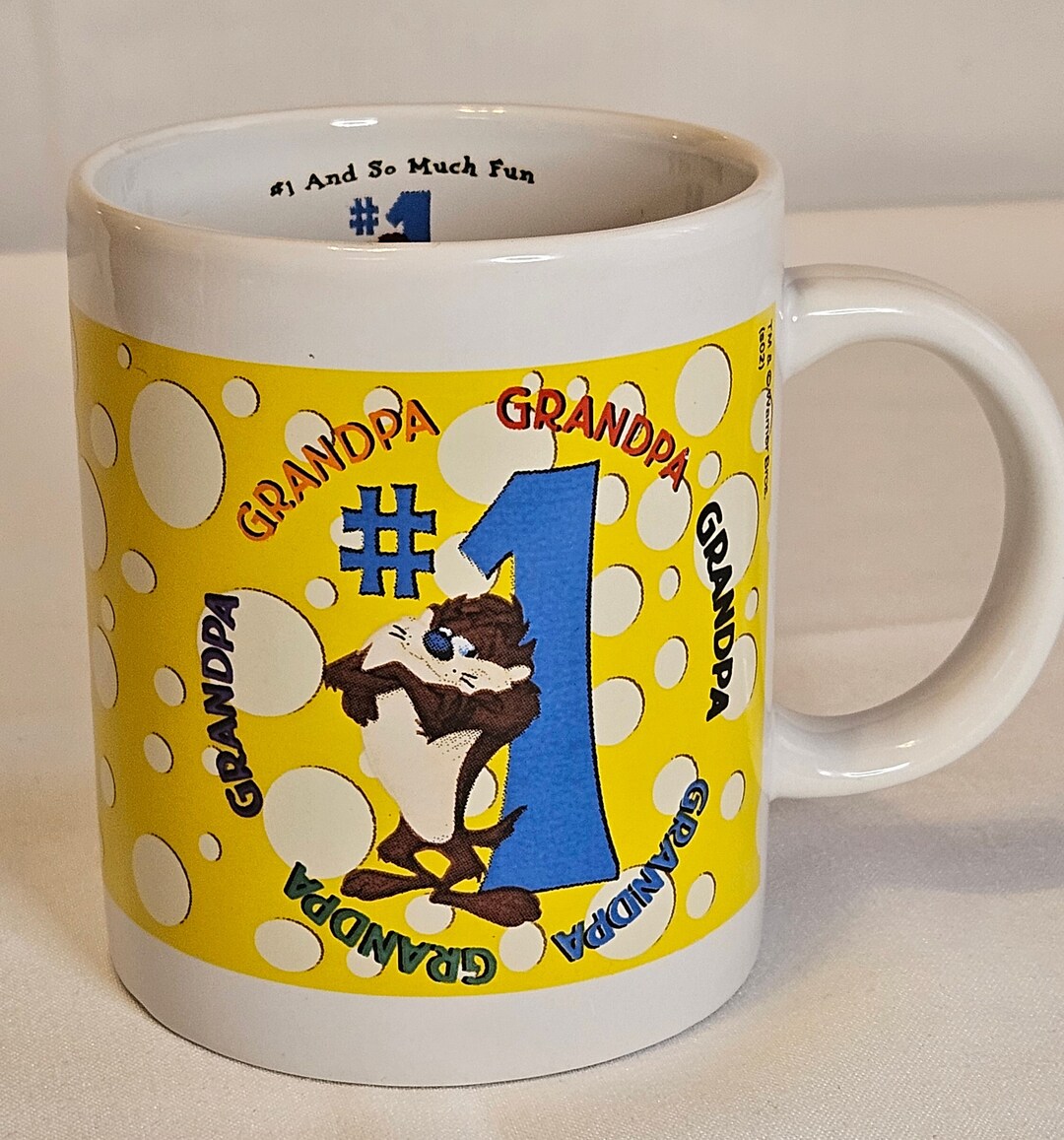 Number One Grandpa Tazmanian Devil Mug-vintage Looney Tunes Coffee Mug ...