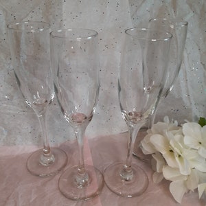 Vintage Libbey Long Stem Champagne Flutes-set of 4, Libbey Tall ...