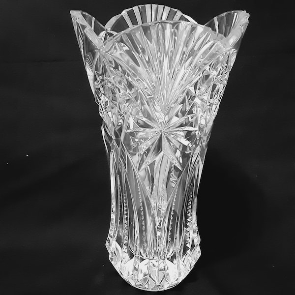 Vintage Crystal Vase - Etsy