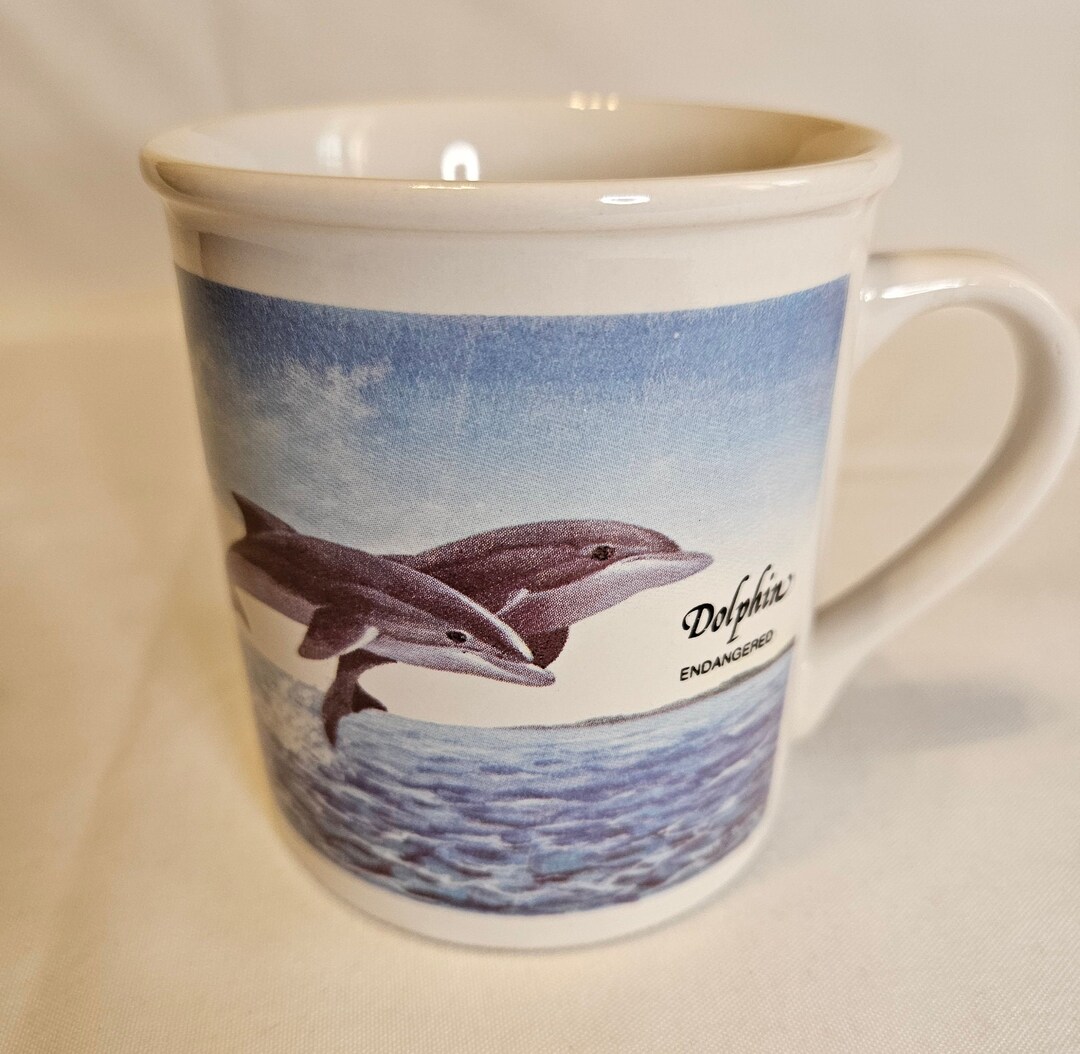 Dolphin Coffee Cup-dolphin Ceramic Coffee Mug-dolphin Endangered ...