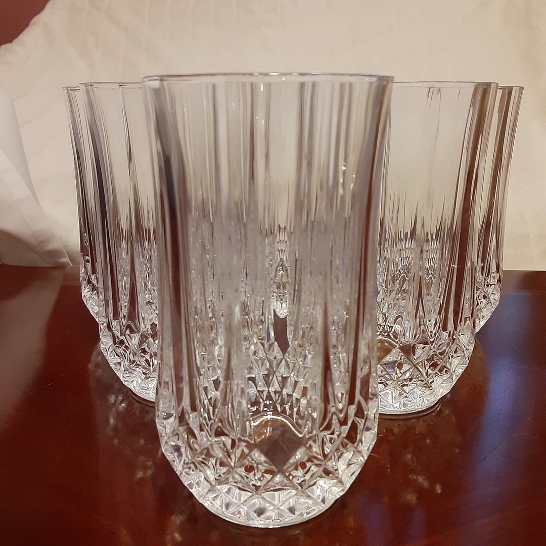 Vintage Crystal Highball Glasses-cristal D'arques LONGCHAMP Crystal ...