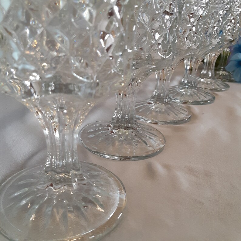 Vintage Anchor Hocking Wexford Red Wine Water Goblets - Etsy