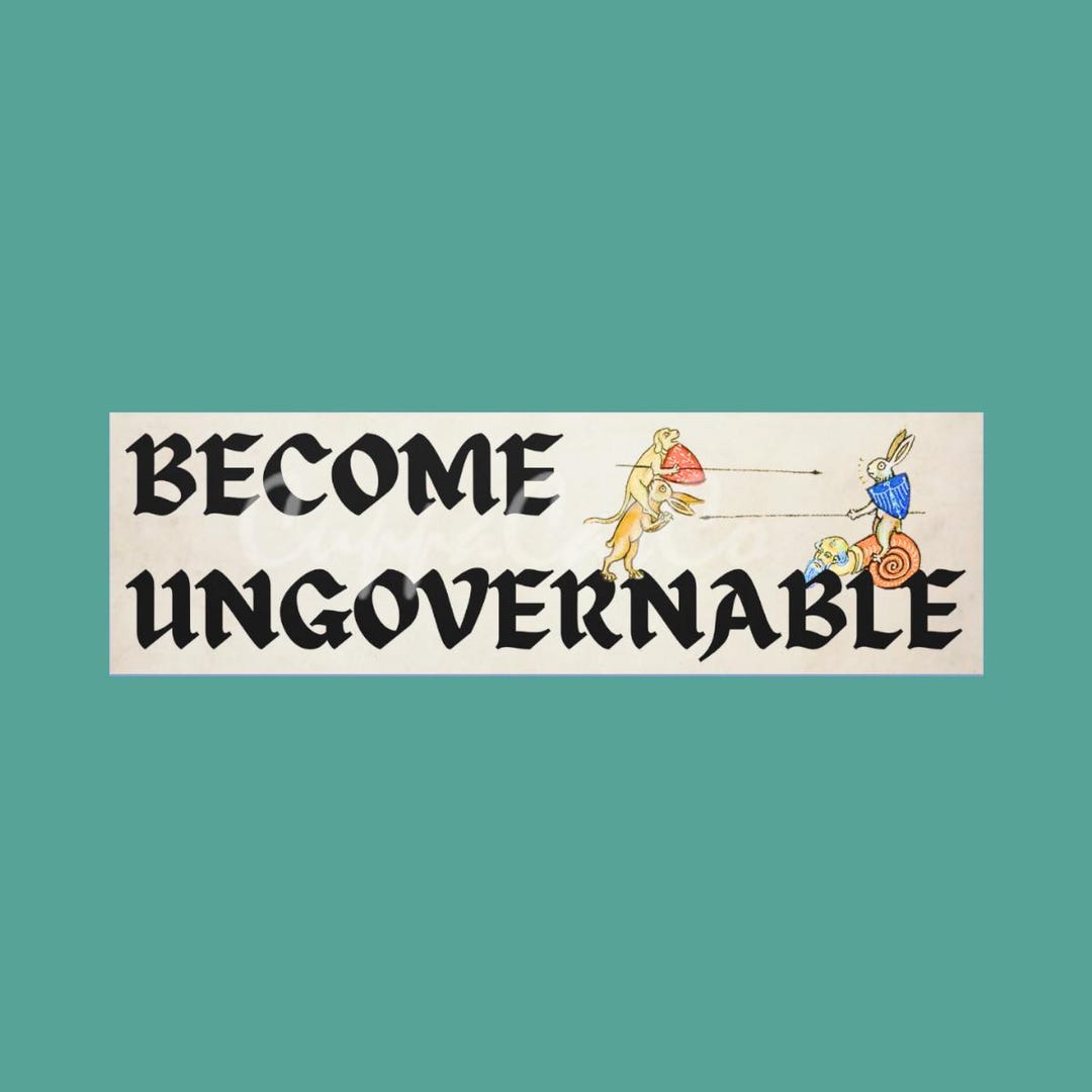 Medieval Marginalia Car Magnet | Become Ungovernable, Anarchy ...