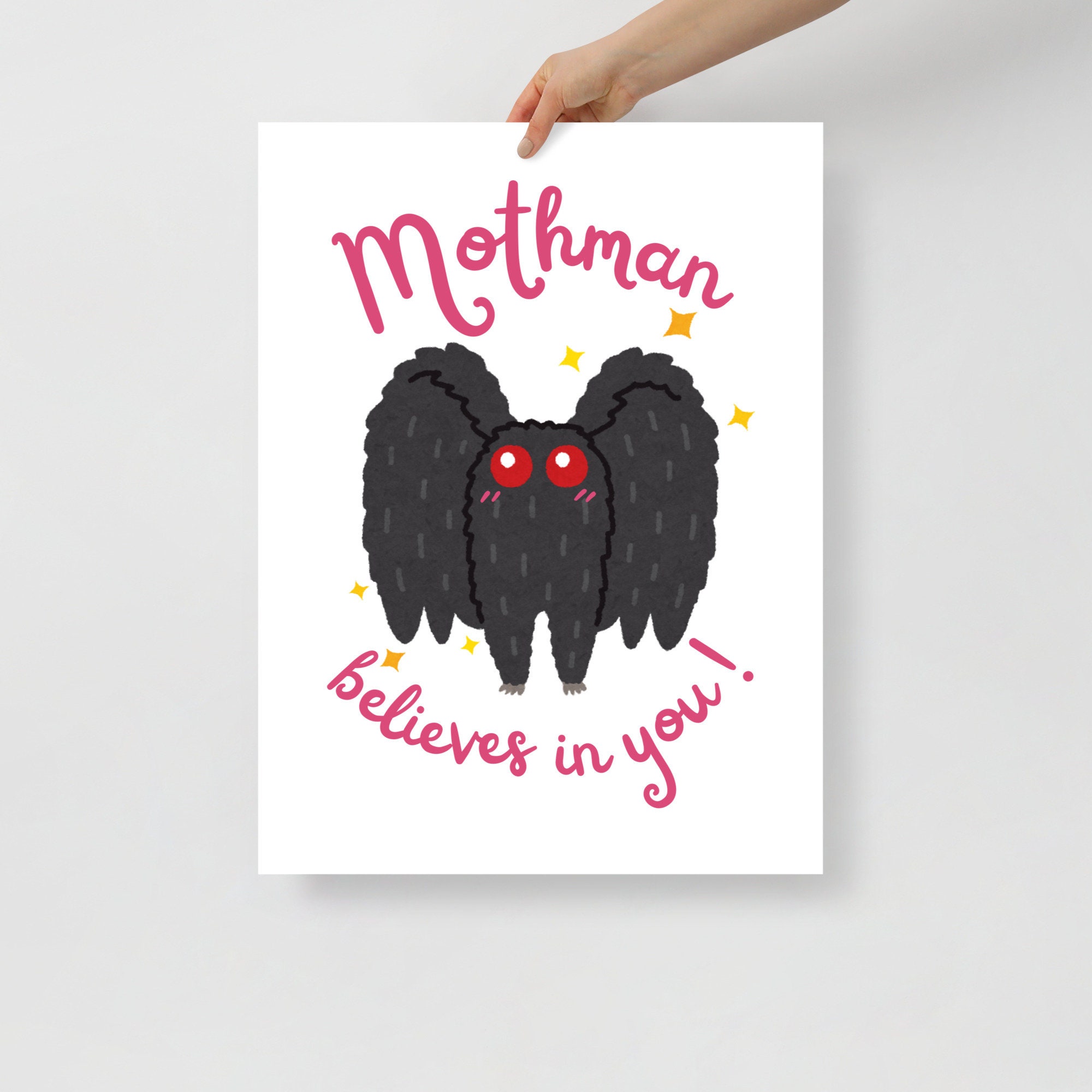 Mothman Motivational Poster Gothic Nursery Decor, Cubicle Decor, Goth ...