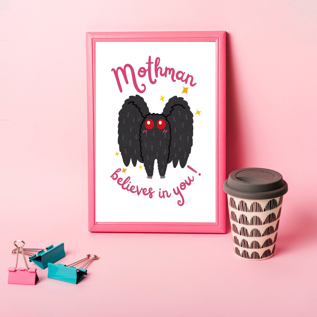 Mothman Motivational Digital Download Poster | Gothic Nursery Decor ...