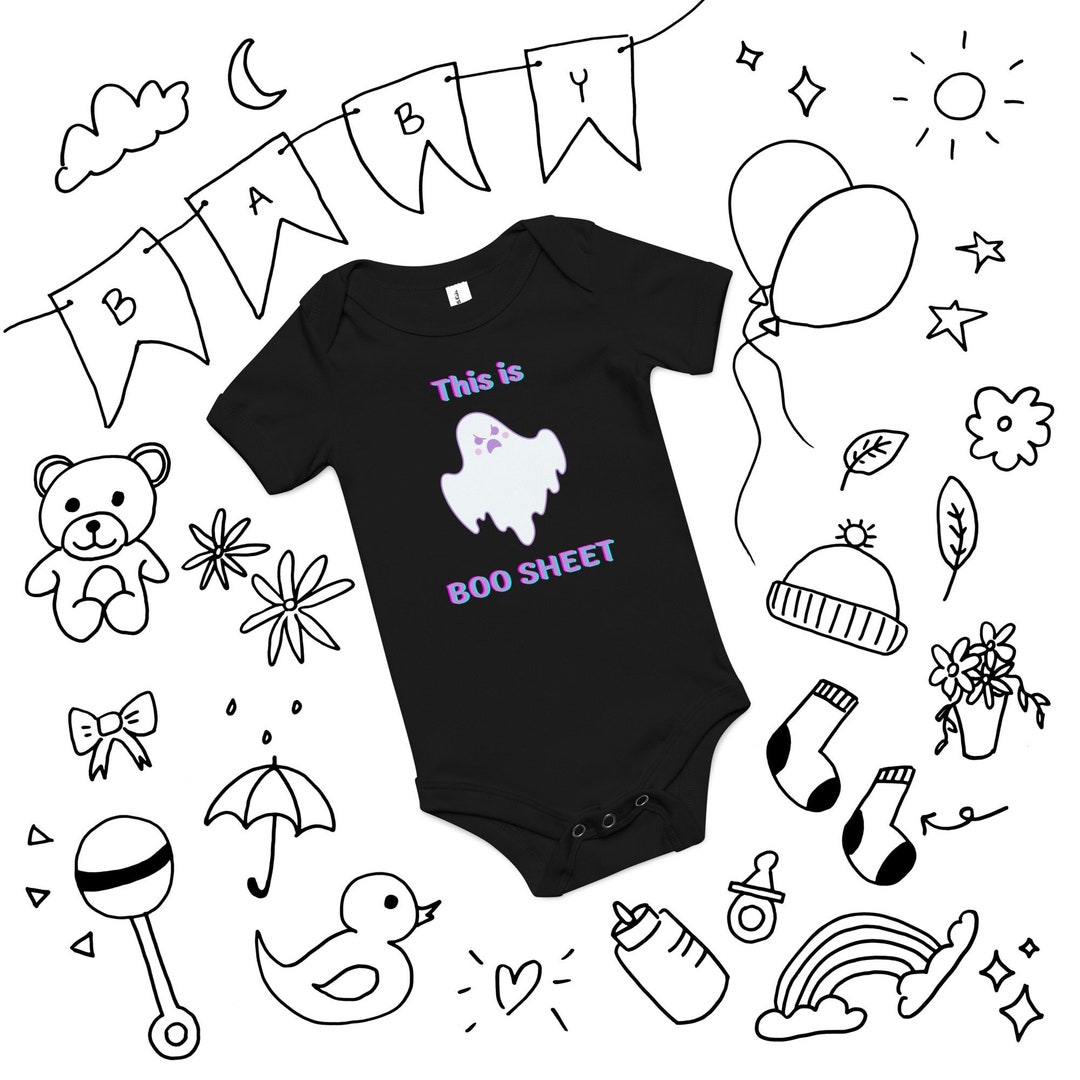 Boo Sheet Onesie Goth Baby, Gothic Baby Clothes, Ghost Onesie, Goth ...