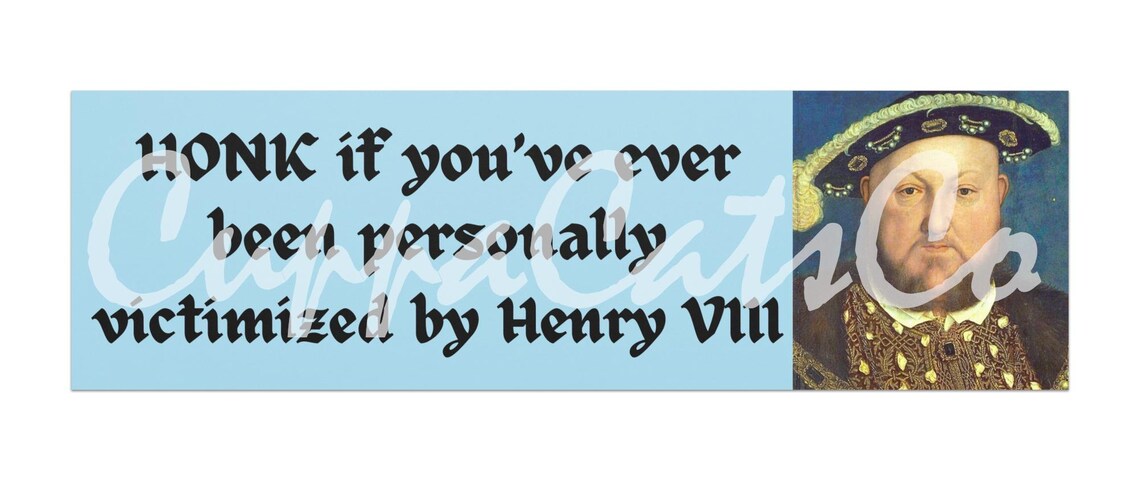 Tudor History Car Magnet | British History Bumper Sticker, Henry VIII ...