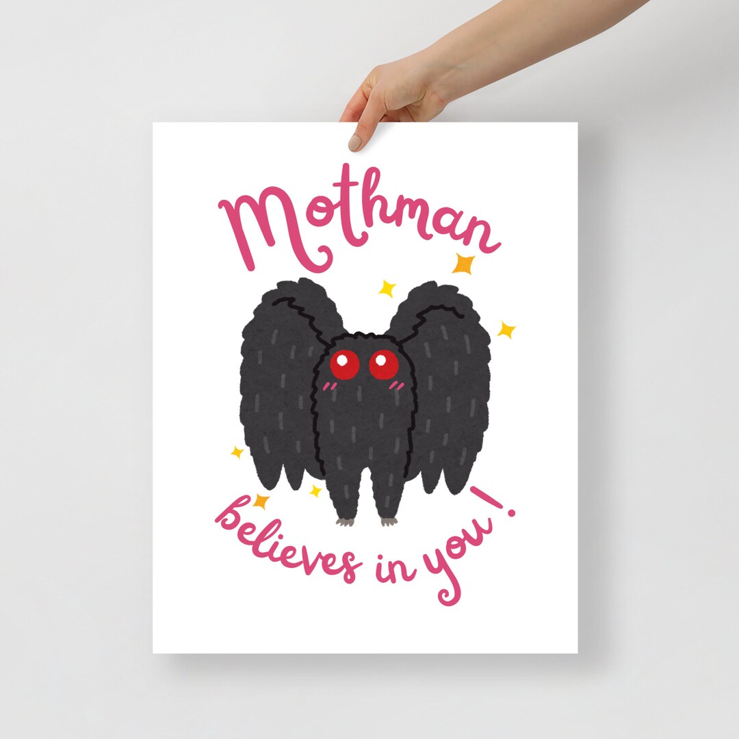 Mothman Motivational Poster Gothic Nursery Decor, Cubicle Decor, Goth ...