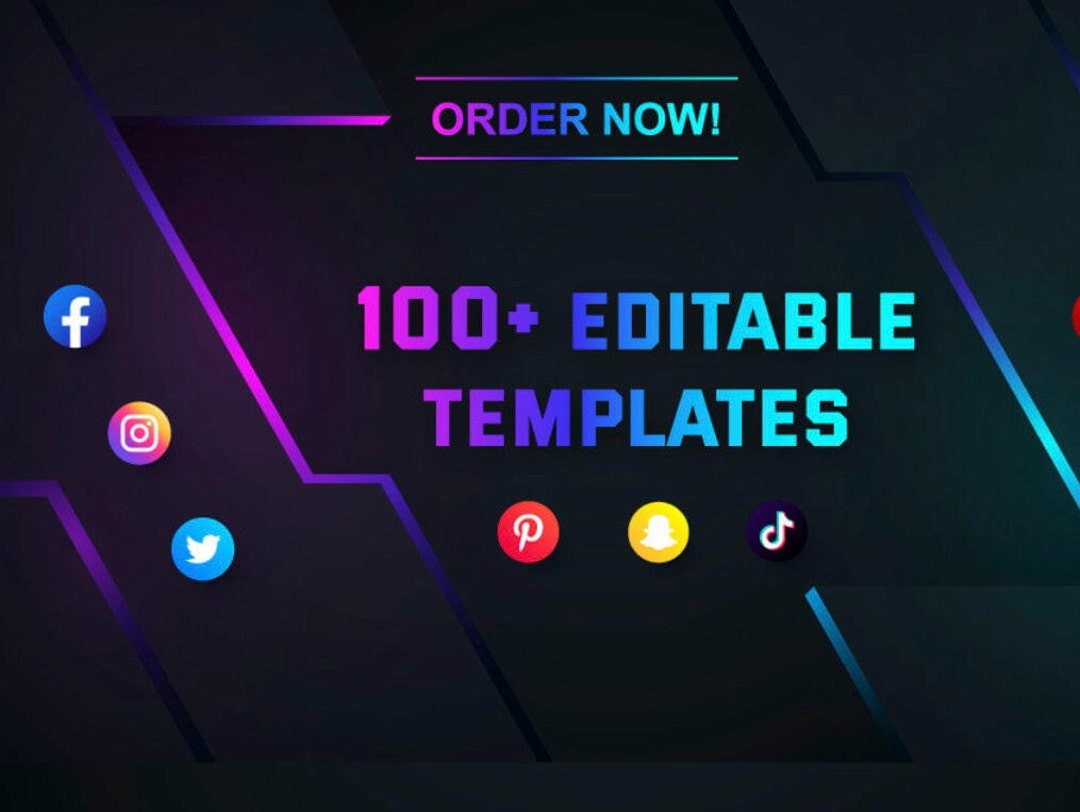 100+ Editable Social Media Templates - Etsy