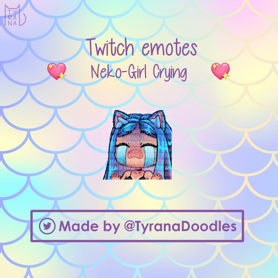 Twitch Emote Neko girl Crying - Etsy México