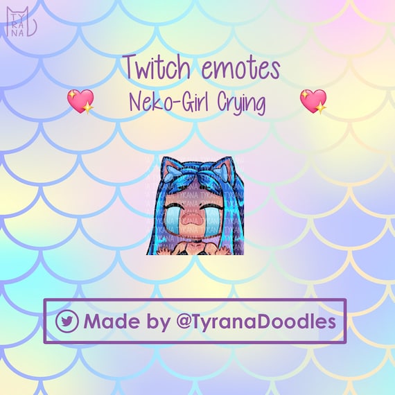 Twitch Emote Neko Girl Crying - Etsy
