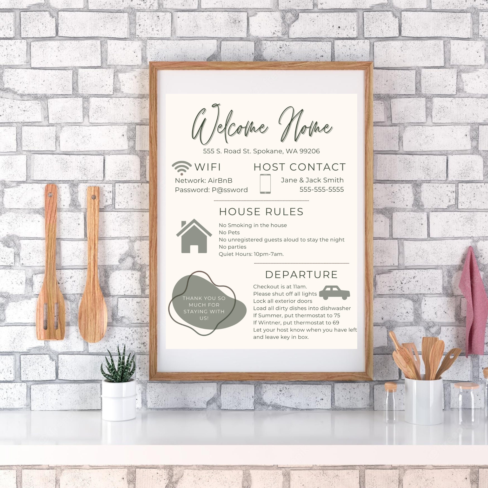 Airbnb House Rules Sign, VRBO House Rules, Rental House Rules, Fully ...