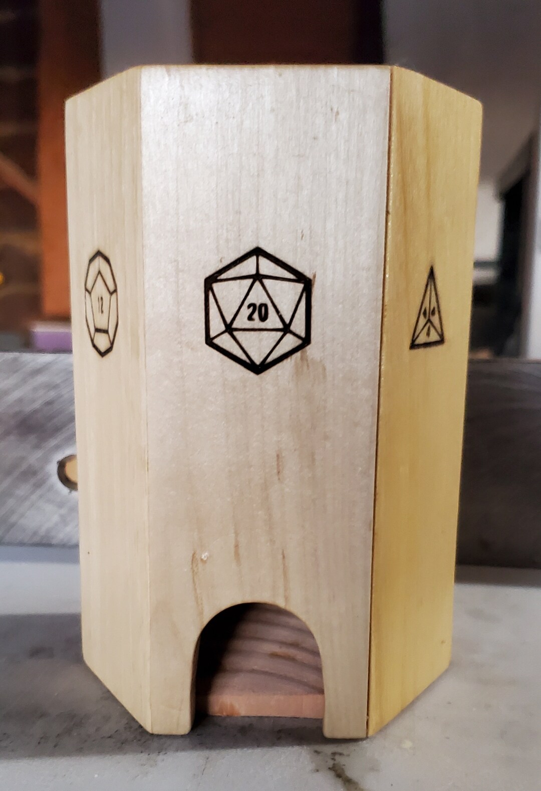 Hexagonal Engraved Dice Tower - Etsy