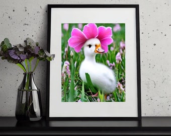 Duck With Flower Crown - Etsy