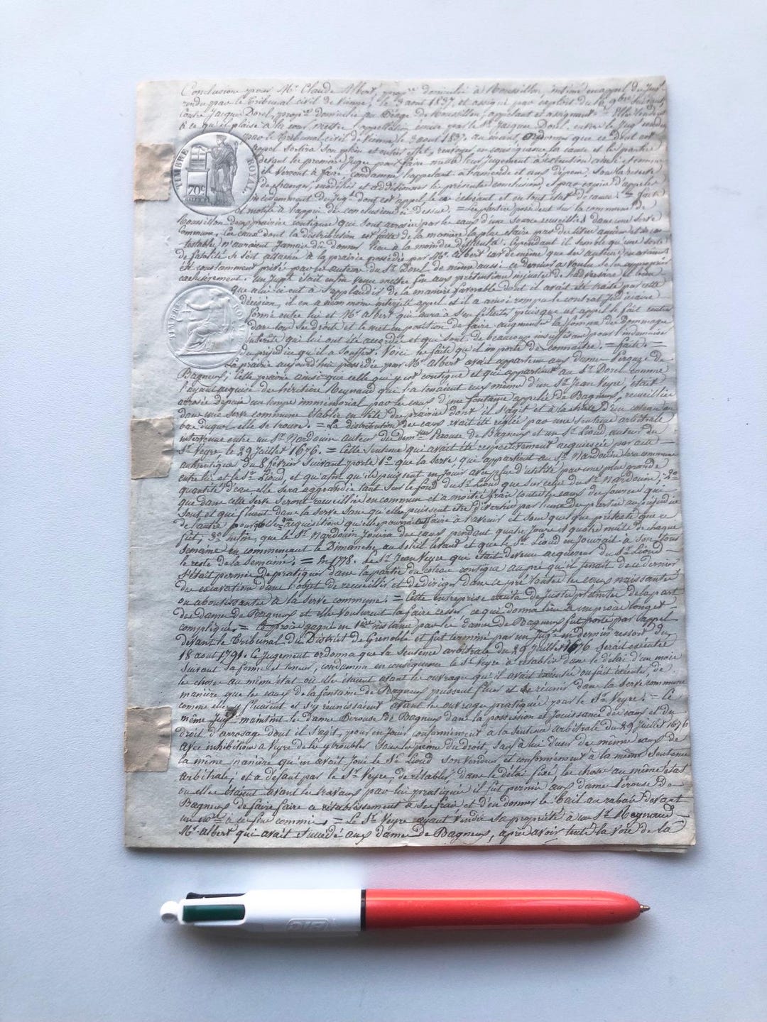 Rare Notary Deed, 8 Pages, Dated 1808, France. - Etsy