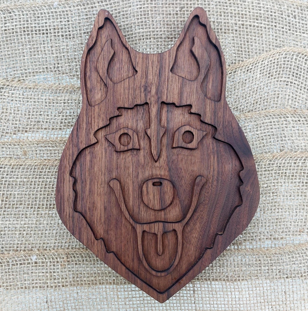 Husky Wooden Walnut Tray / Husky Sign / Sign for Dog House / Husky ...