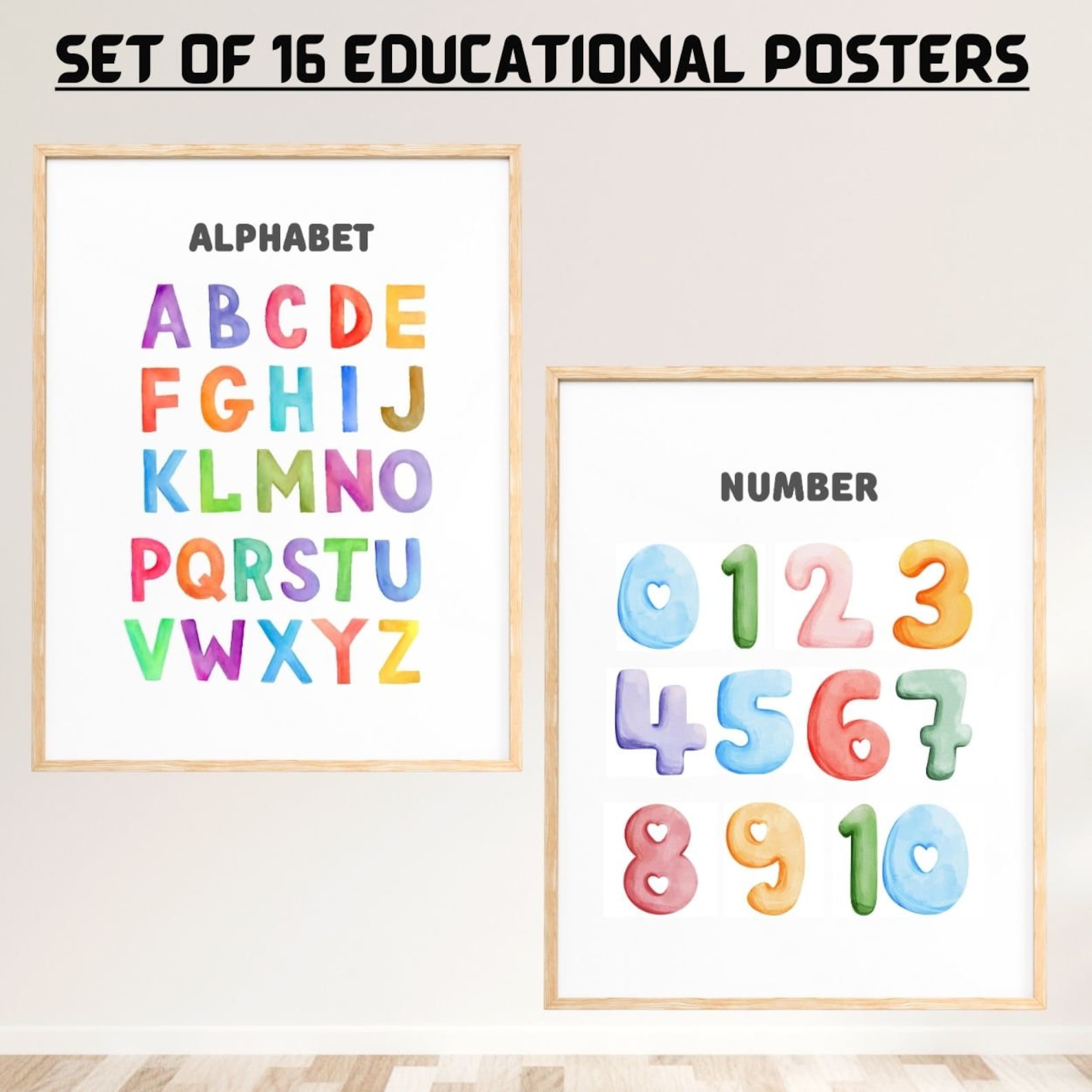 Educational Posters Set: Classroom & Homeschool Wall Art (digital ...