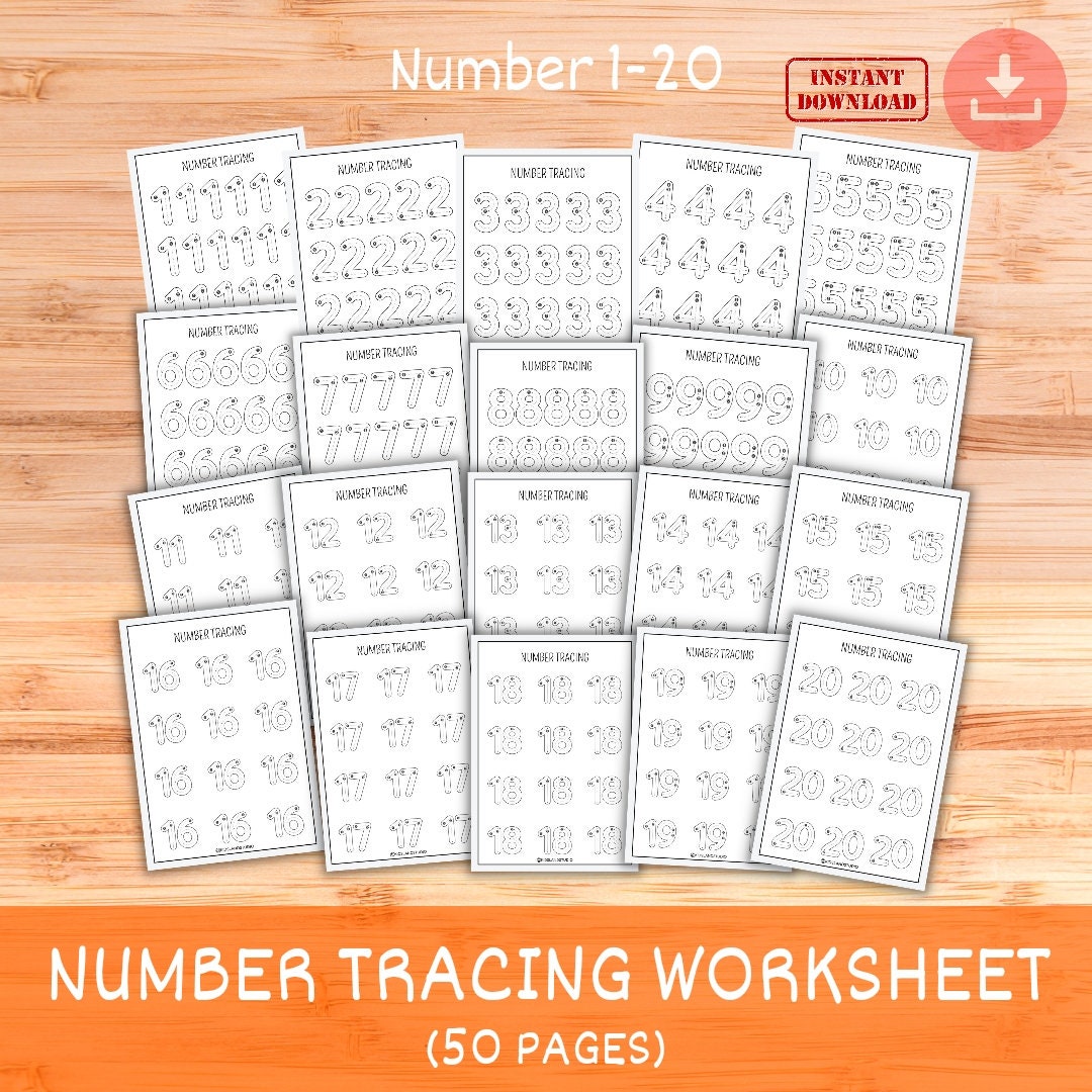 Number Tracing Worksheets,number Tracing, Preschool Worksheets ...