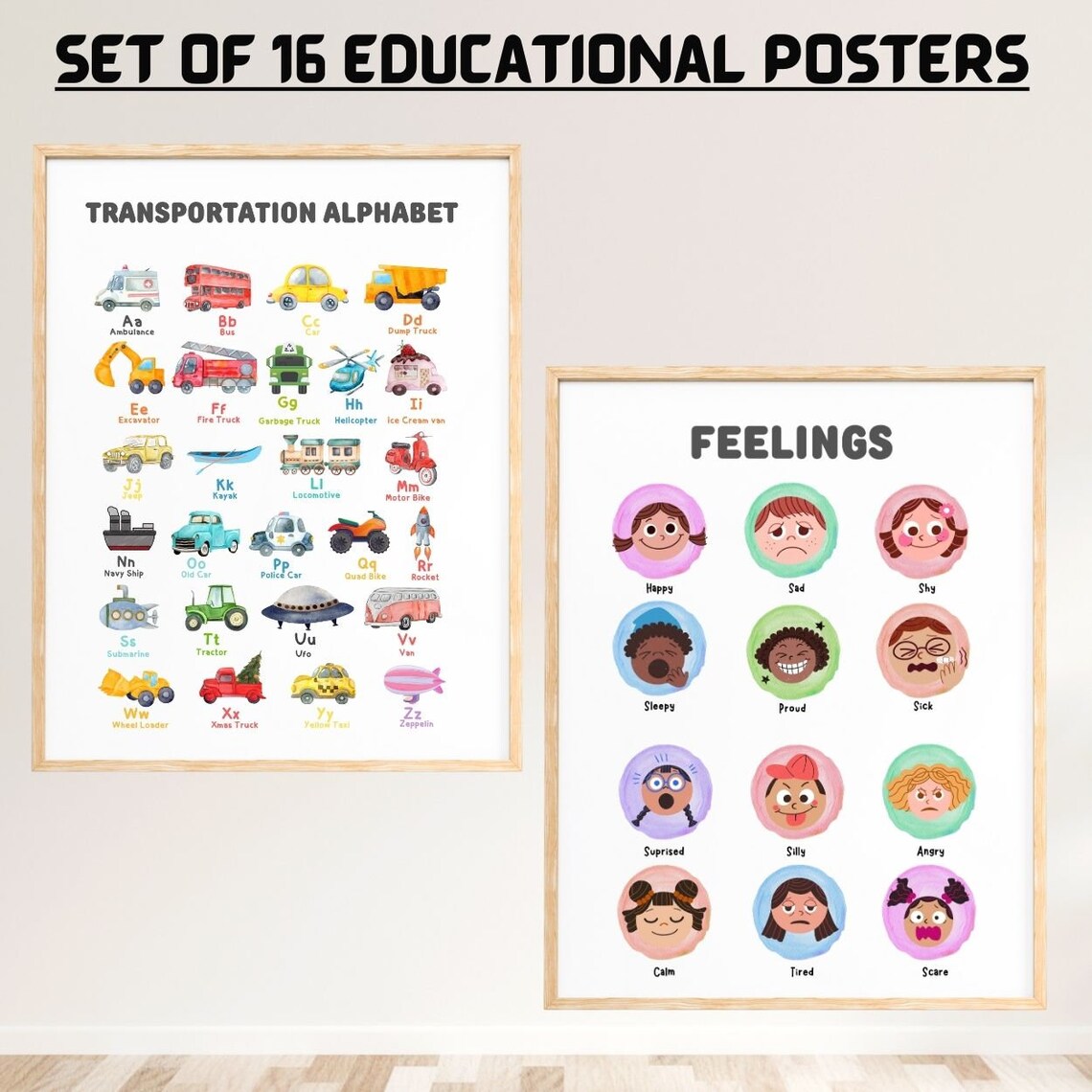 Educational Posters Set: Classroom & Homeschool Wall Art (digital ...