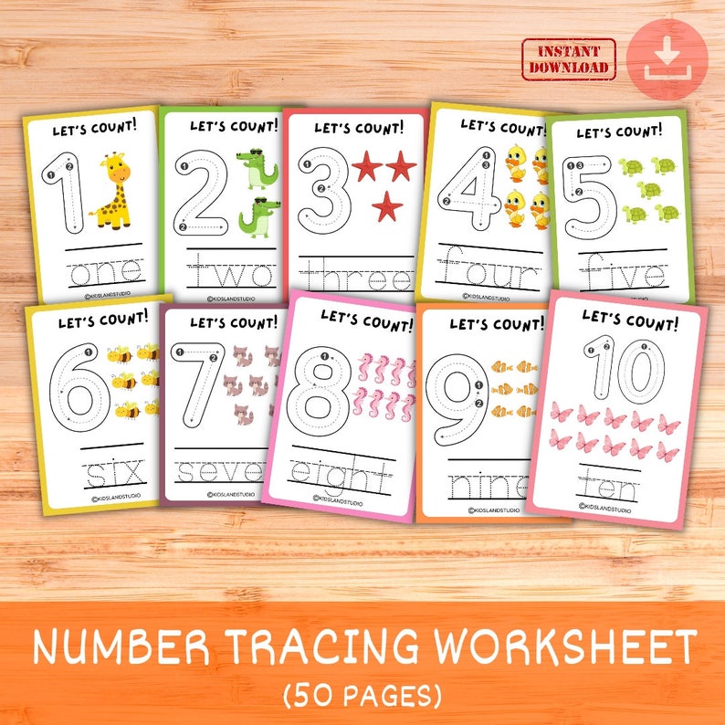 Number Tracing Worksheets,number Tracing, Preschool Worksheets ...