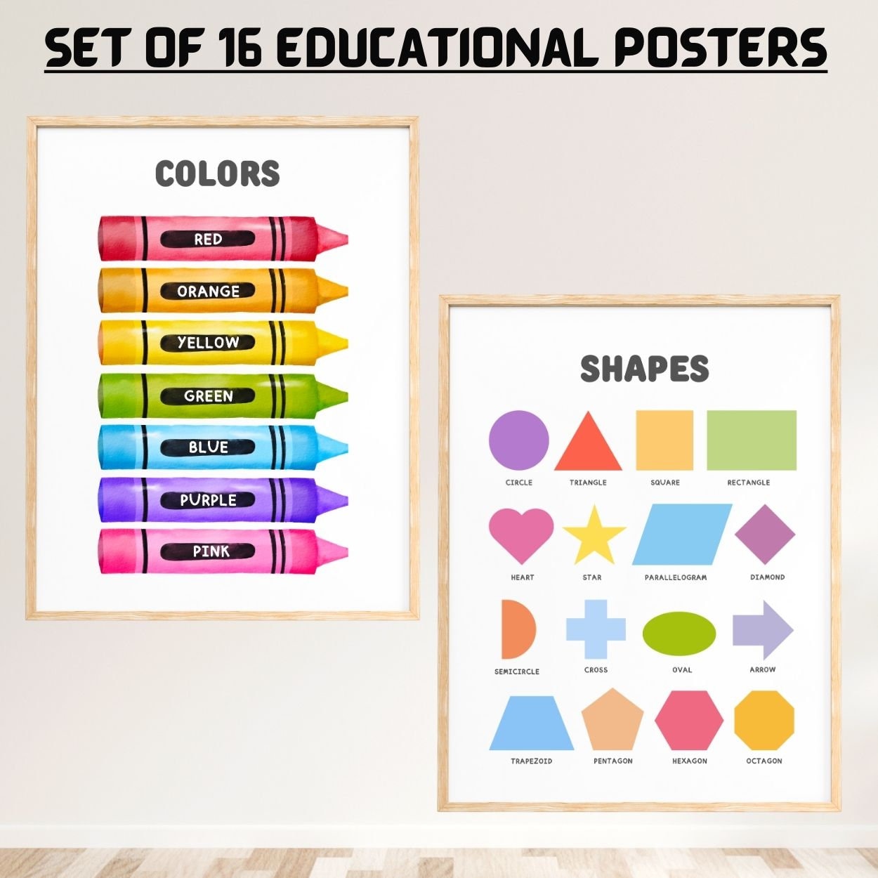 Educational Posters Set: Classroom & Homeschool Wall Art (digital ...
