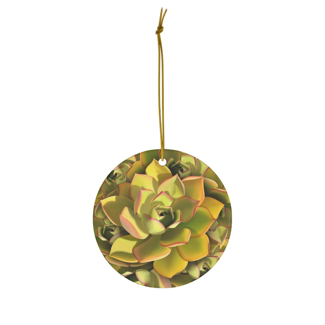 Succulent Ornament: Noble Aeonium Design (gold Hanging, Indoor Decor ...