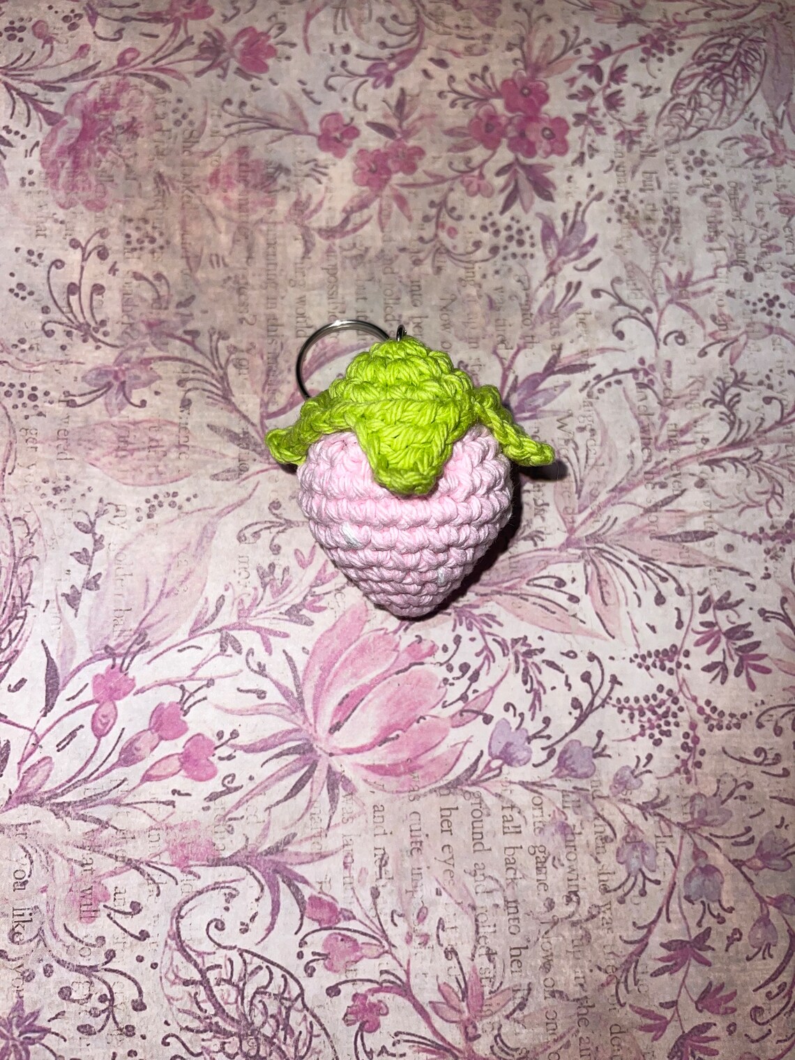 Cute Strawberry Keychain Crochet - Etsy