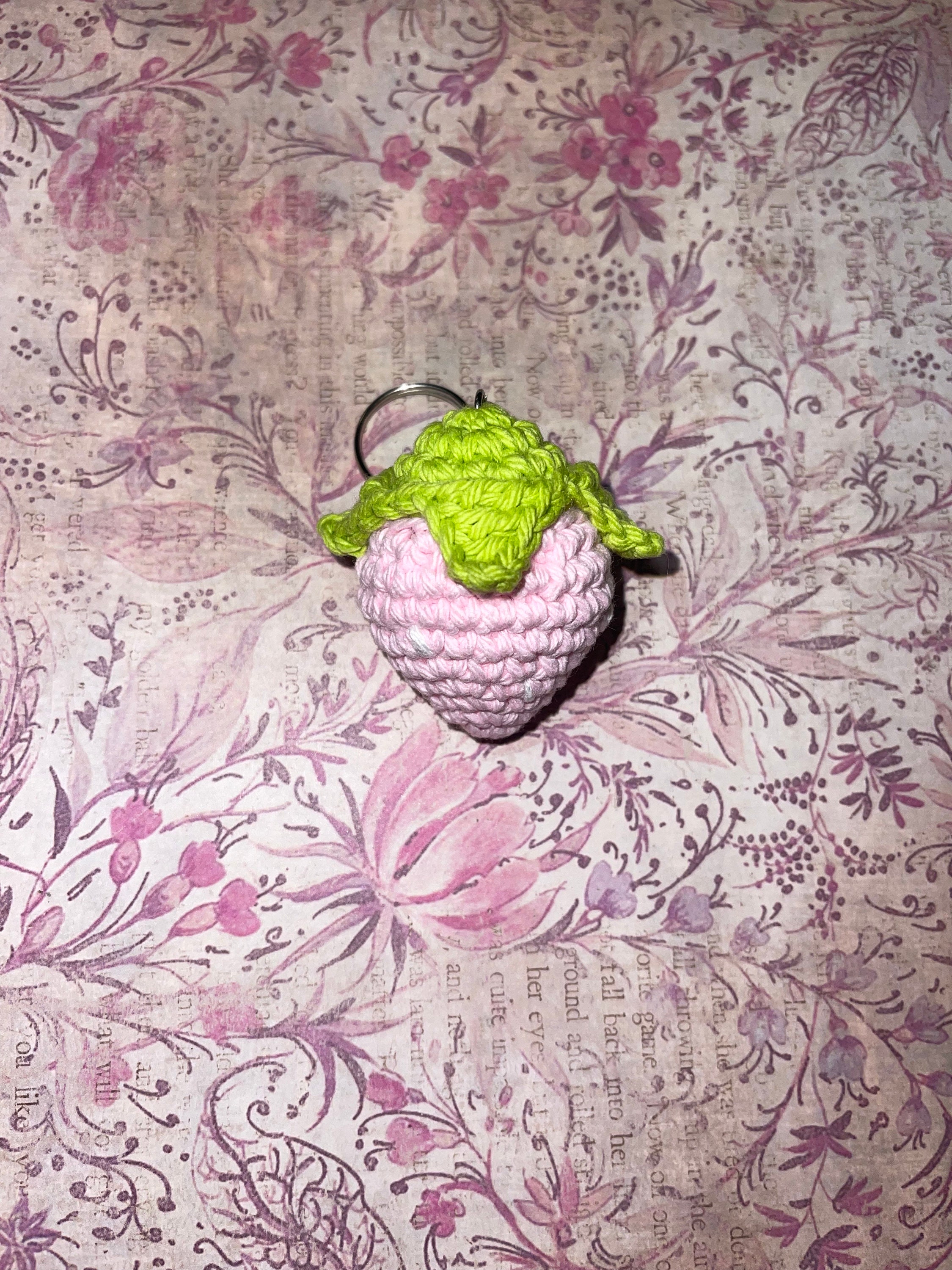 Cute Strawberry Keychain Crochet - Etsy