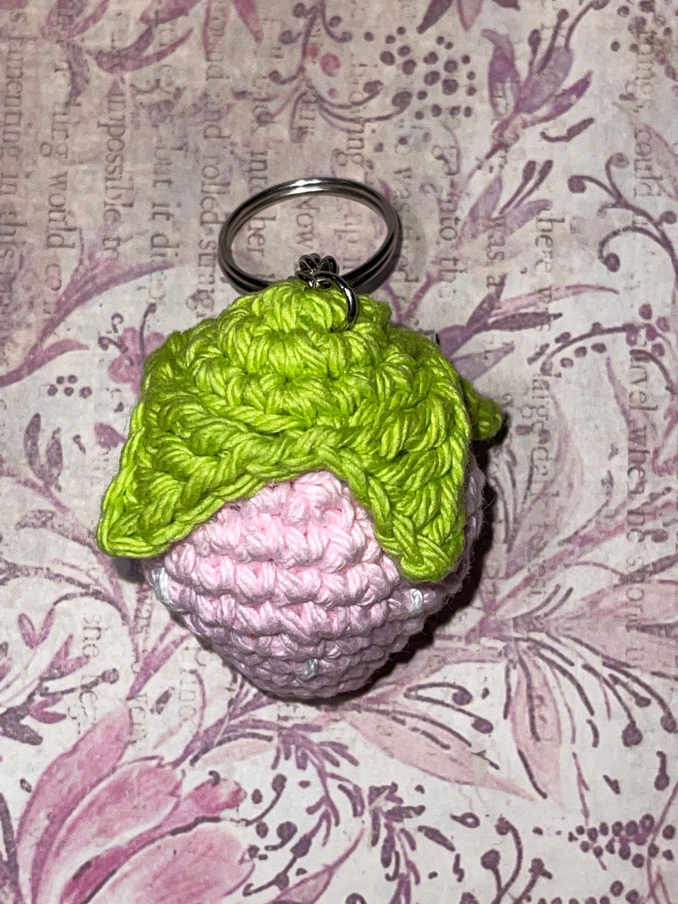 Cute Strawberry Keychain Crochet - Etsy