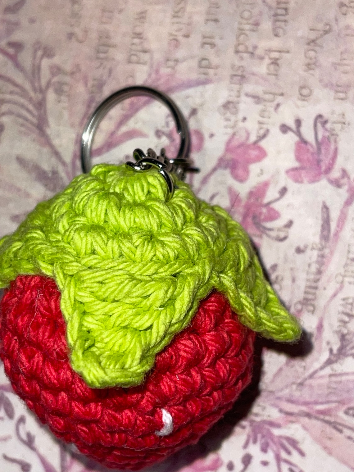 Cute Strawberry Keychain Crochet - Etsy