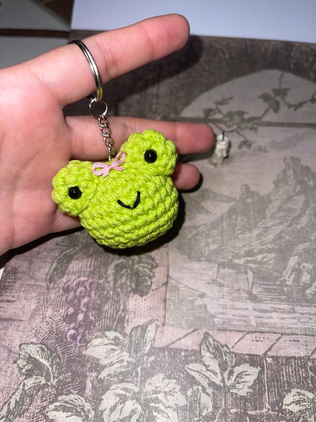 Cute Frog Keychain Crochet - Etsy