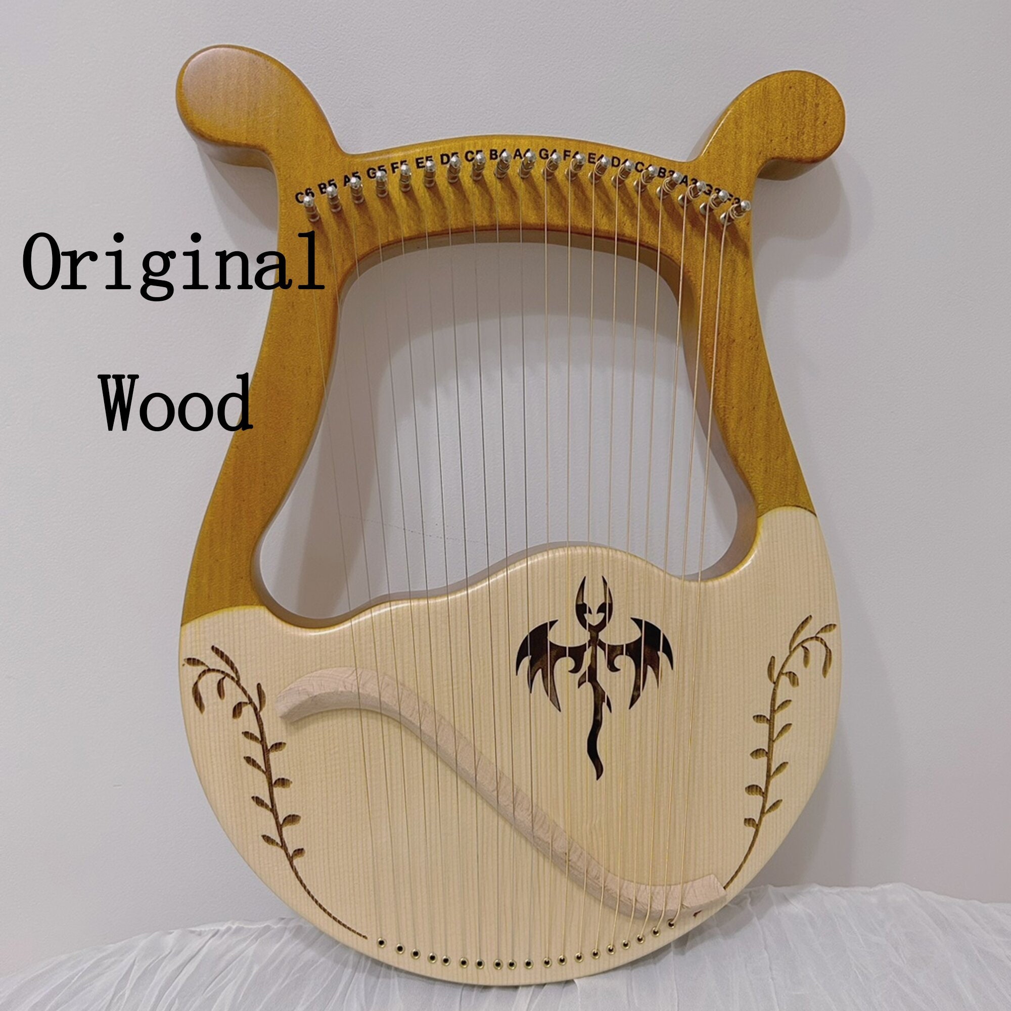 Harp Instrument, 19-string Harp, Natural Log Harp, Lira Instrument ...