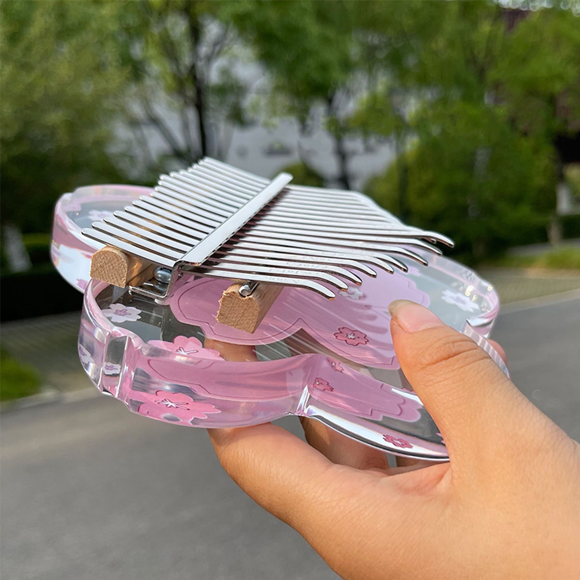 Sakura Kalimba Clear Thumb Piano Free Sheet Music and Bag - Etsy