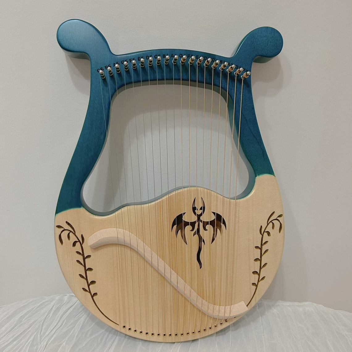 Harp Instrument, 19-string Harp, Natural Log Harp, Lira Instrument ...