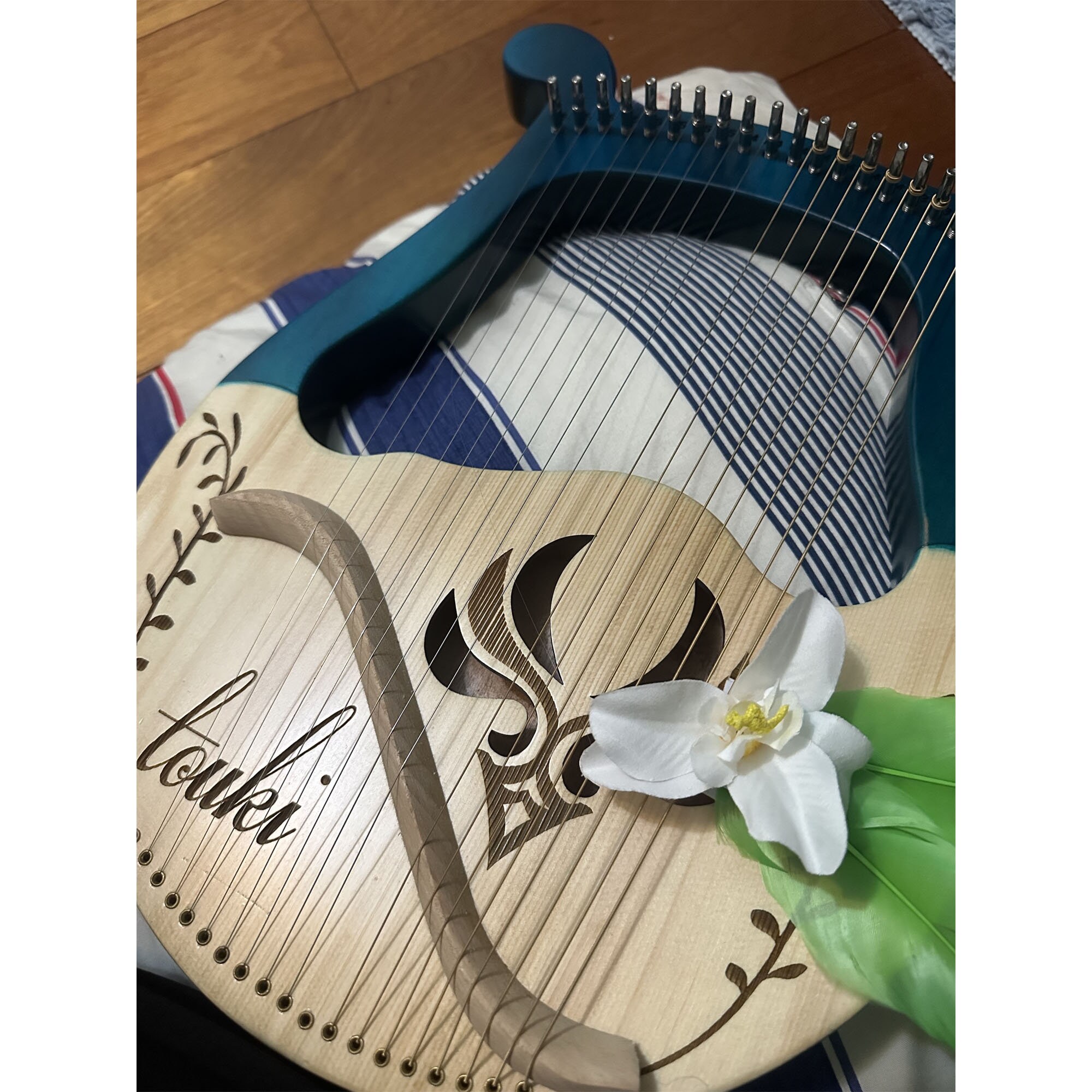 Harp Instrument, 19-string Harp, Natural Log Harp, Lira Instrument ...