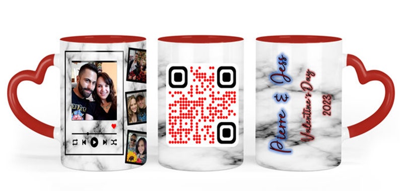 Personalized QR Code Song and Photo Mug - Etsy