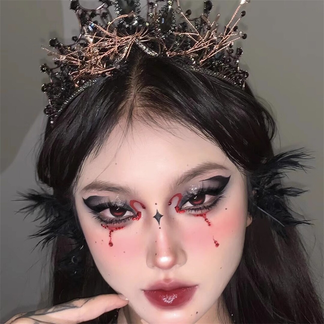 Gothic Crystal Crown Vintage Dark Crystal Tiara Crystal - Etsy