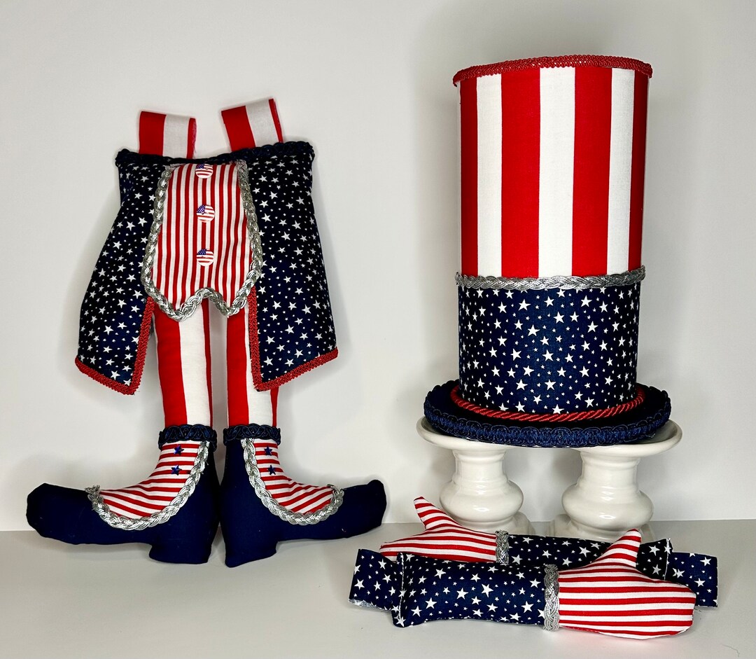 Pre-order Independence Day, Patriotic Plush Uncle Sam Wreath Attachment ...