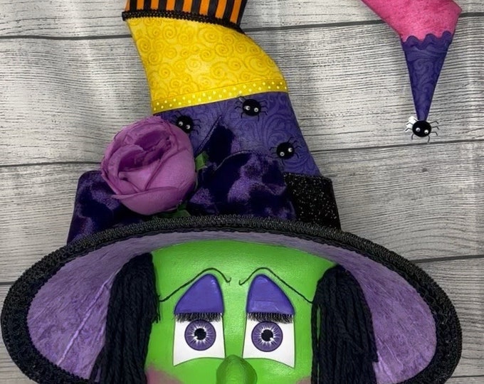 Pre-order Witch Wreath Attachment, Violet the Witch, Halloween Witch ...