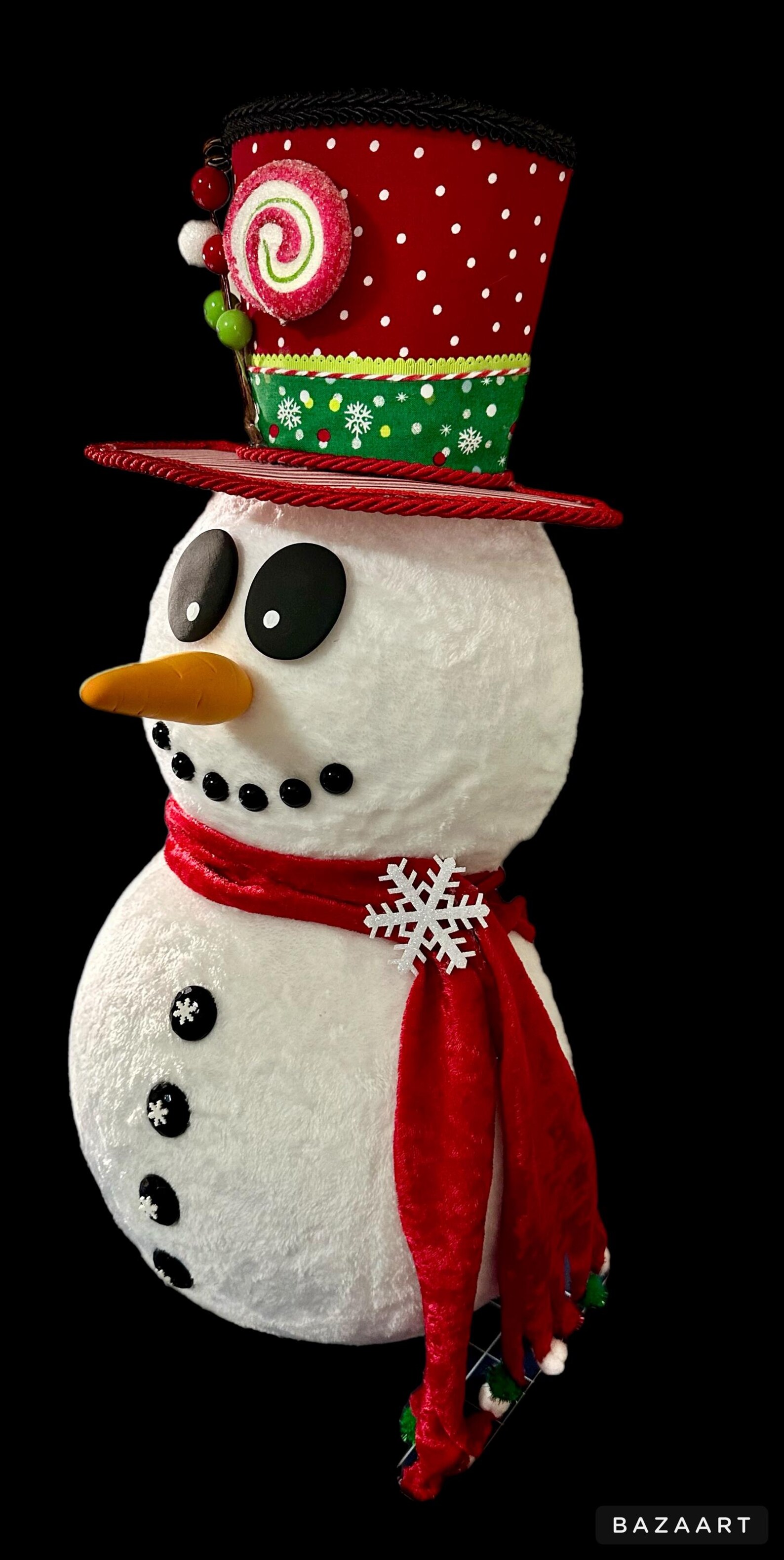 Pre-order Custom Snowman Wreath Attachment, You Choose Colors ...