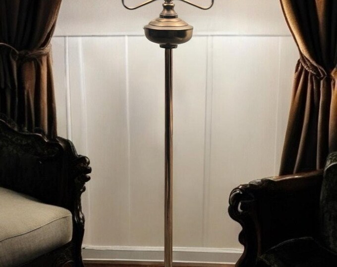 Vintage Double Student Floor Lamp With Daisy and Button Shades - Etsy