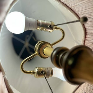 Double Socket Pull Chain Lamp With Victorian Lampshade - Etsy