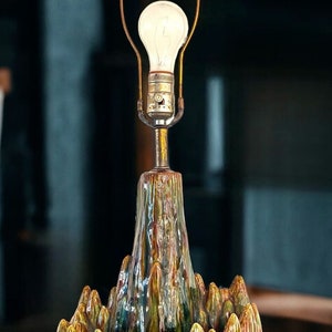 Mid Century Ceramic Stalagmite Lamp Planter - Etsy