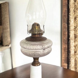 Pattern Glass Oil Lamp Late 1800s - Etsy