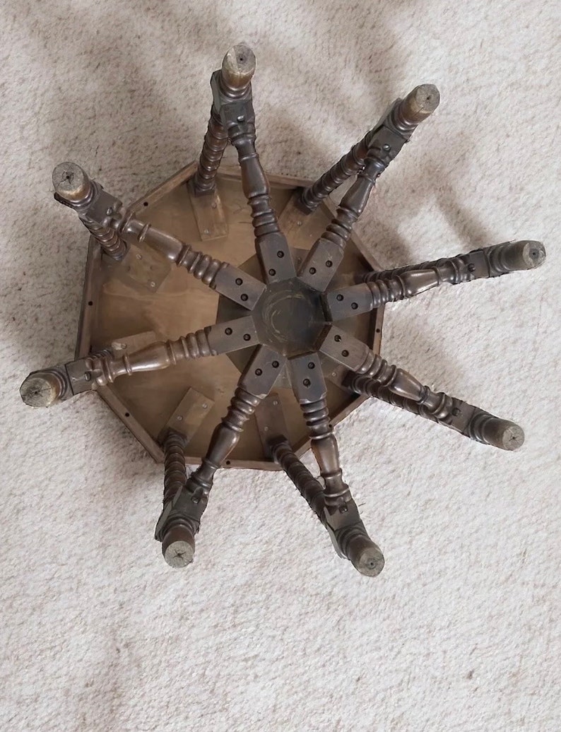 Eight Legged Octagonal Spindle Legs Table - Etsy